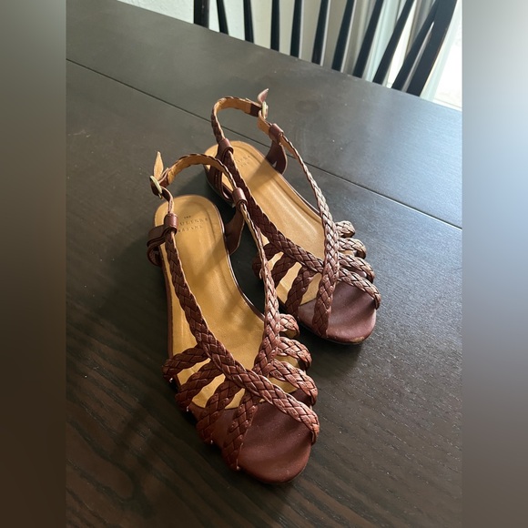 Sezane | Shoes | Szane Brown Leather Sandals | Poshmark